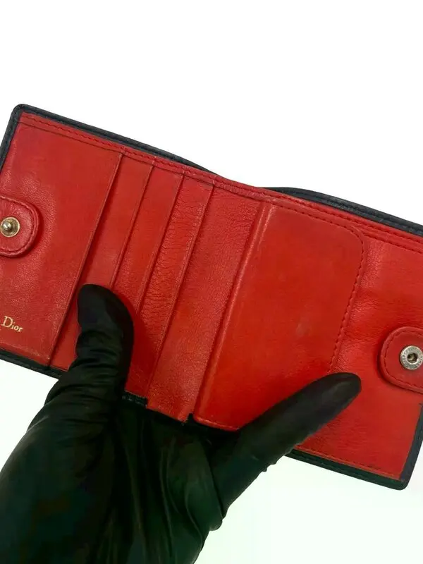Dior 2010-2026 Leather Cd Bifold Wallet Small Wallets