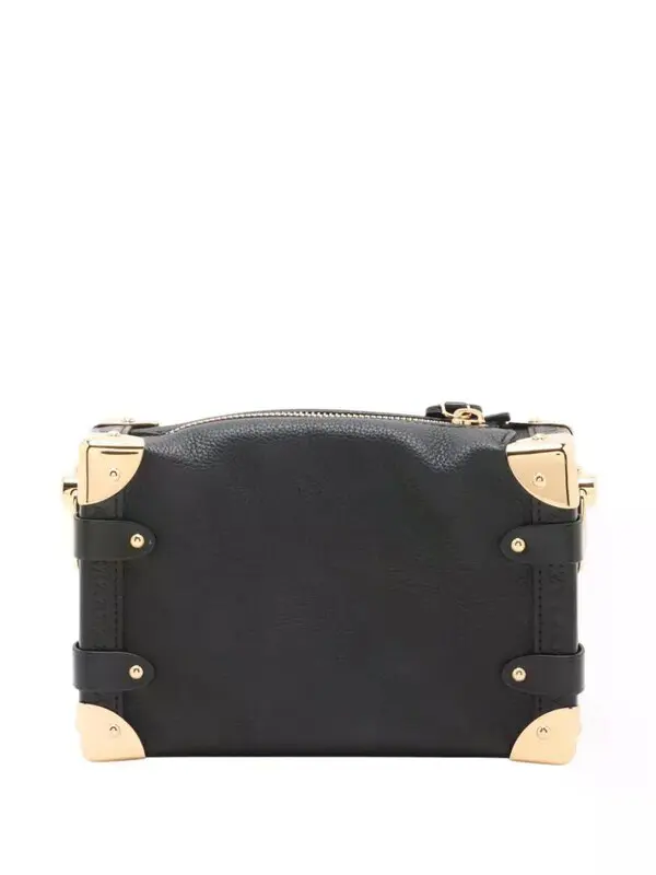 LOUIS VUITTON Grained Calfskin Side Trunk Pm Satchel - Black