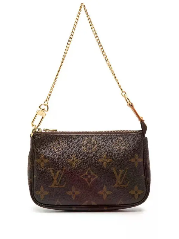 LOUIS VUITTON Monogram Mini Pochette Accessoires Handbag - Brown