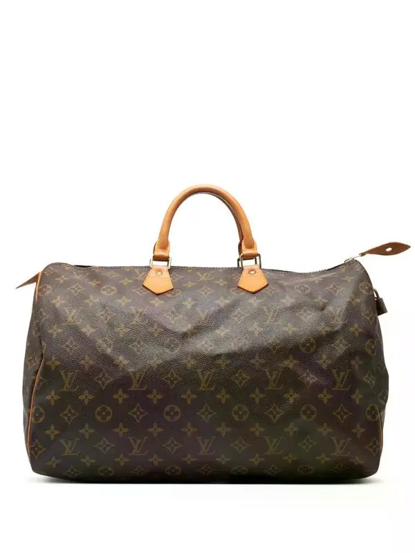 LOUIS VUITTON Monogram Speedy 40 Boston Bag - Brown