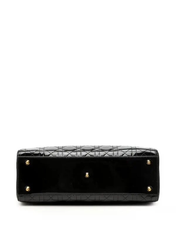 Dior Patent Cannage Lady Satchel - Black