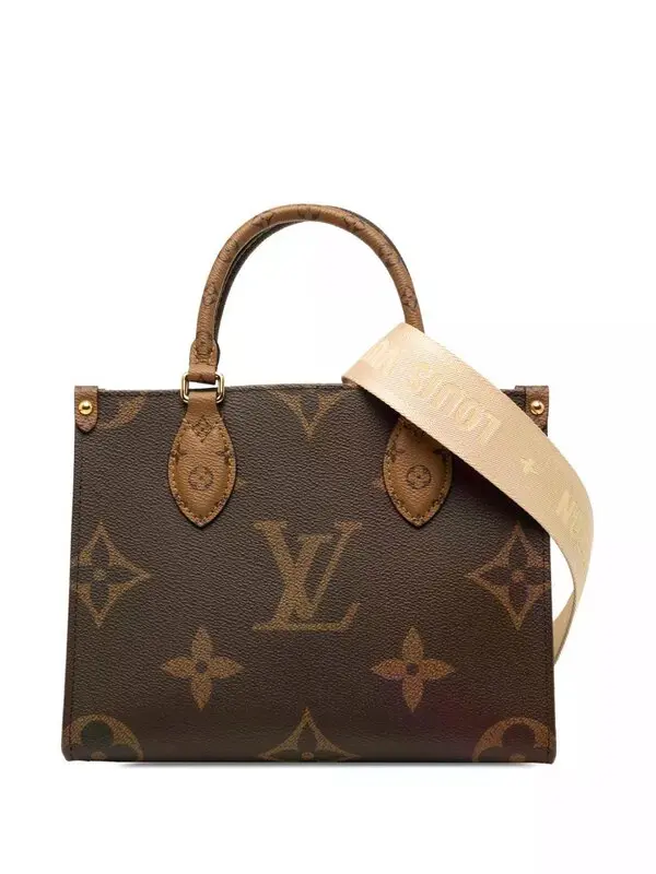 LOUIS VUITTON Monogram Reverse Giant Onthego Pm Satchel