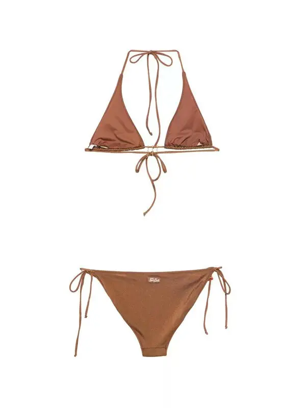 MC2 SAINT BARTH Viana Halterneck Bikini - Brown