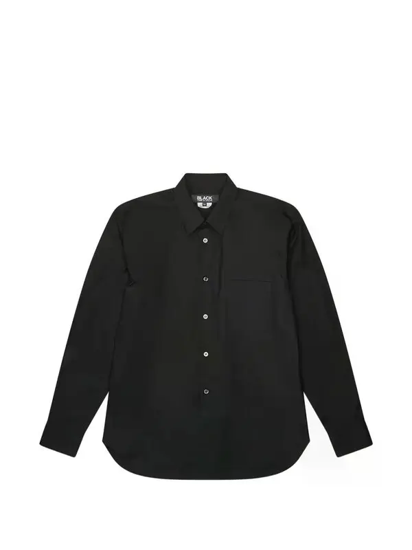 Comme Des Garçons Patch-pocket Shirt With Ruffled Detailing