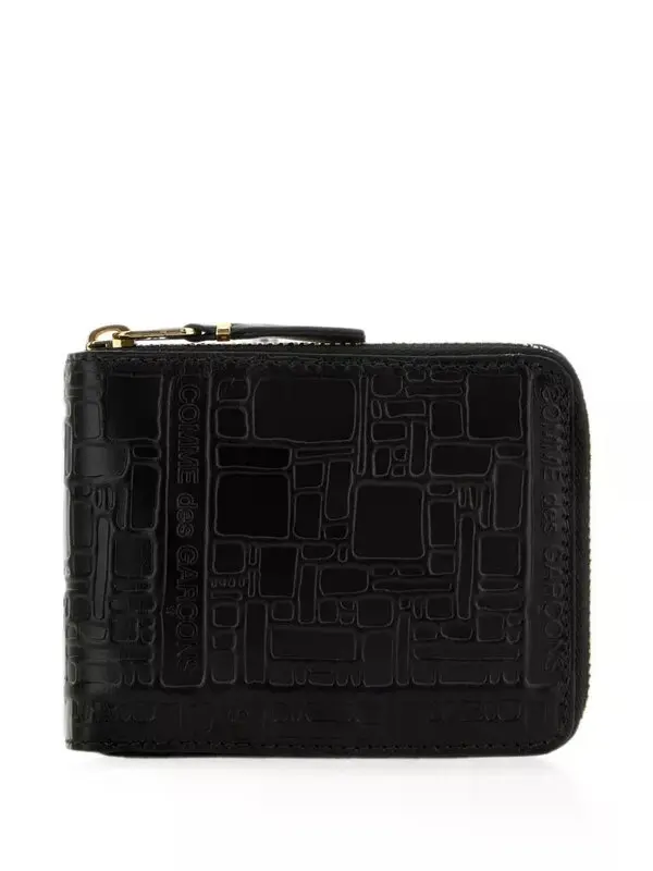 Comme Des Garçons Logo-embossed Leather Wallet - Black