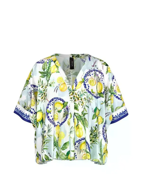 MARCCAIN Printed V-neck Blouse