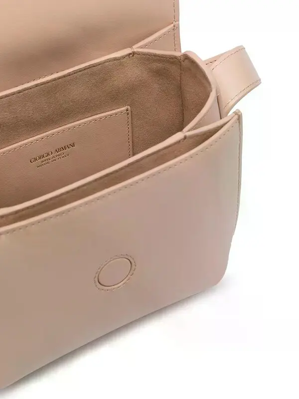 Giorgio Armani La Prima Leather Shoulder Bag - Neutrals