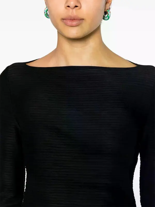 Emporio Armani Striped Jersey Top