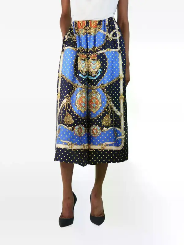 Gucci Polka Dot Printed Silk Trousers