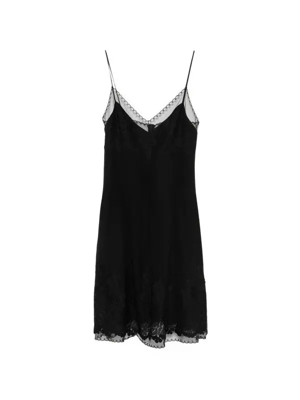 Ermanno Scervino Lace-trimmed Pleated Midi Dress - Black