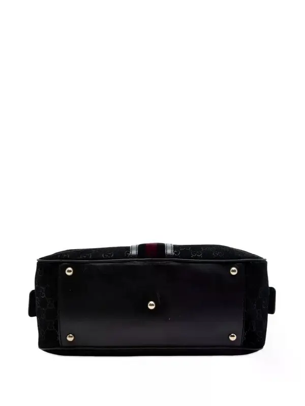 Gucci Gg Suede Web Dome Handbag