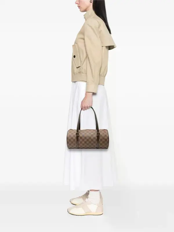 LOUIS VUITTON Damier Ebene Papillon 30 Handbag - Brown