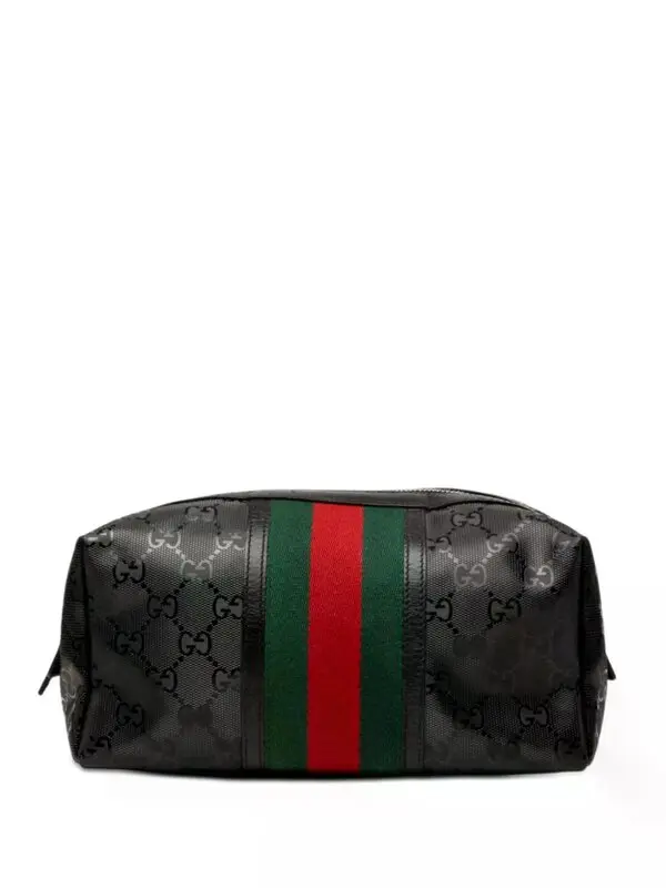 Gucci 2000-2015 Gg Imprime Web Cosmetic Case Pouch - Black