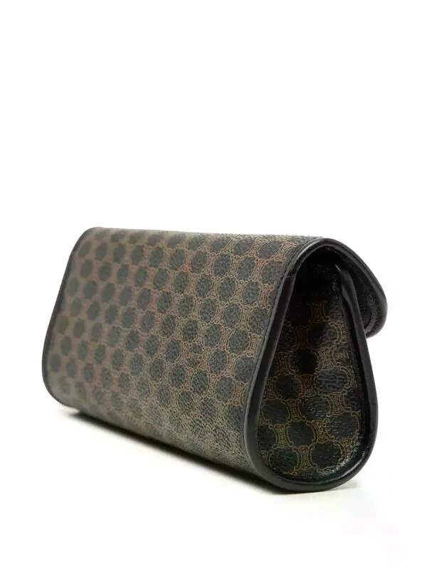 Celine Macadam Coated Canvas Clutch Bag - Black