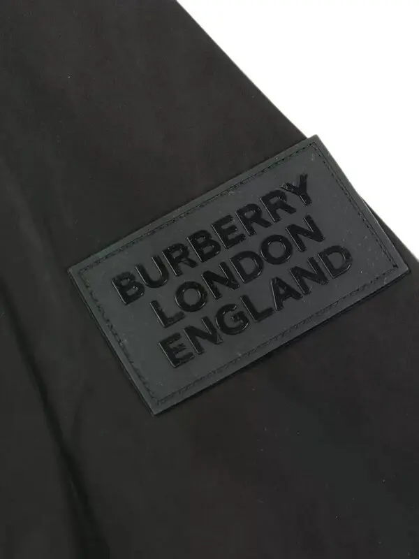 Burberry Zip-up Hooded Jacket With Drawstring And Logo Detail