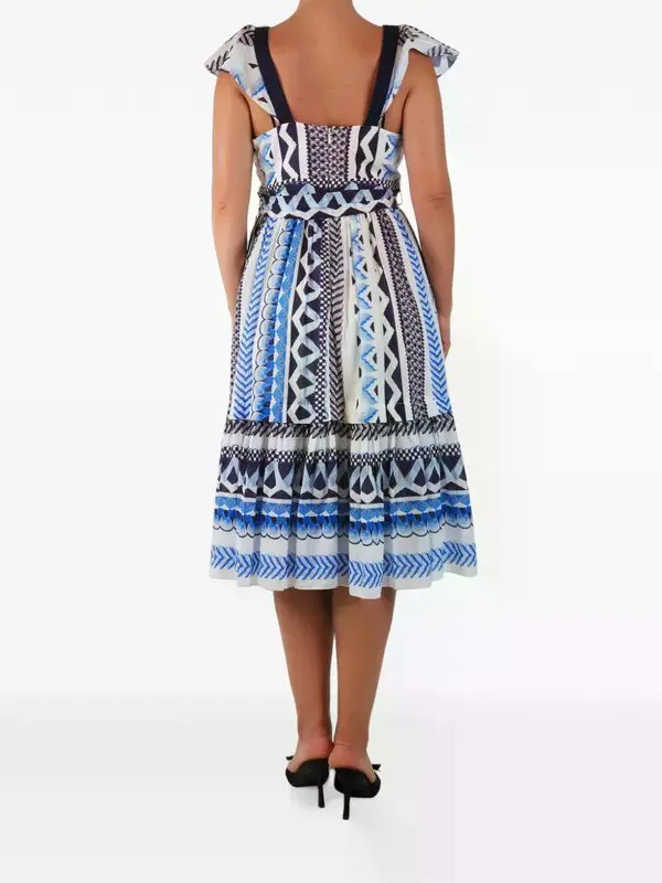 TEMPERLEY LONDON Printed Belted Midi Dress