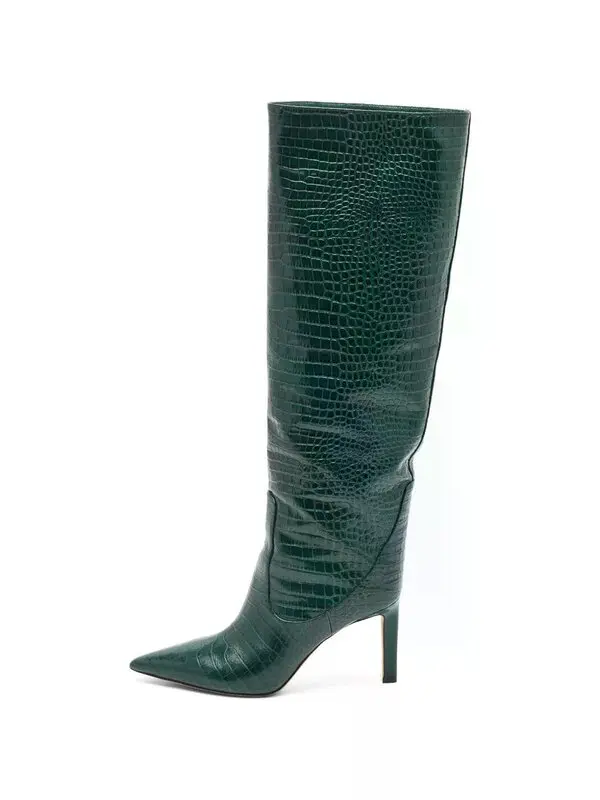 JIMMY CHOO Mavis Croc-embossed Leather Boots