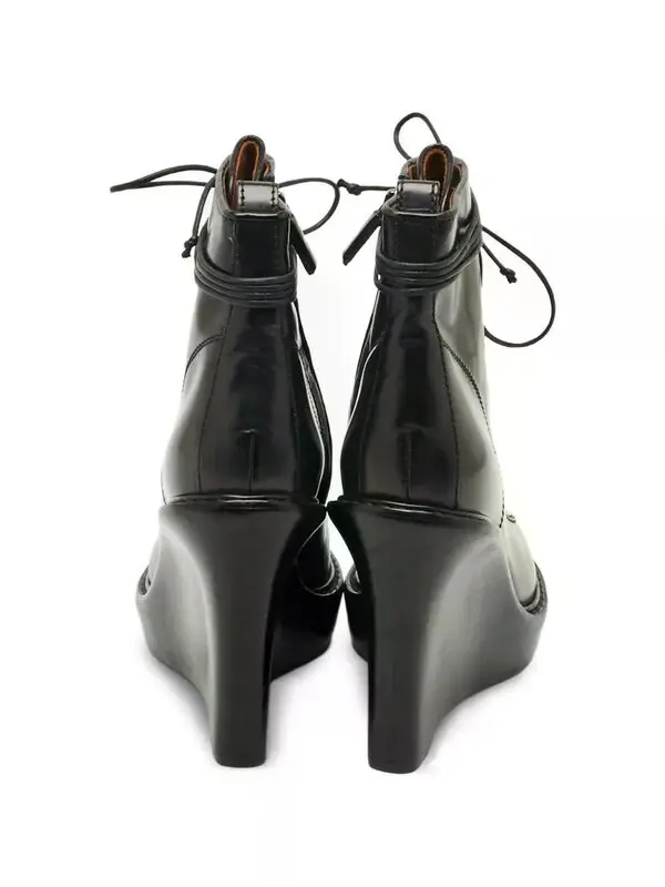 Givenchy Leather Lace-up Wedge Ankle Boots