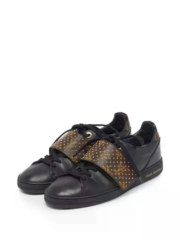 LOUIS VUITTON Monogram Studded Front Row Sneakers
