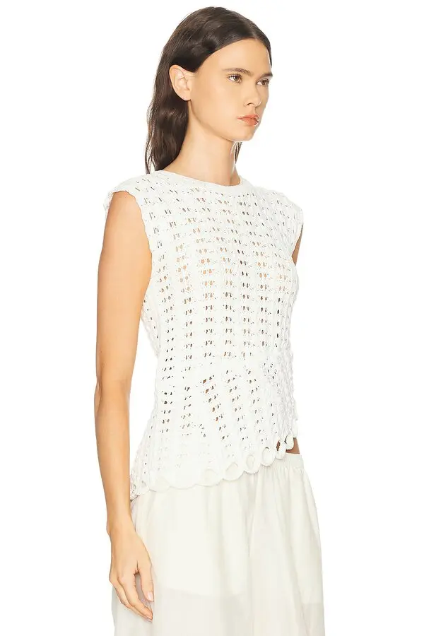 Loulou De Saison Saez Asymmetric Sleeveless Top - Ivory