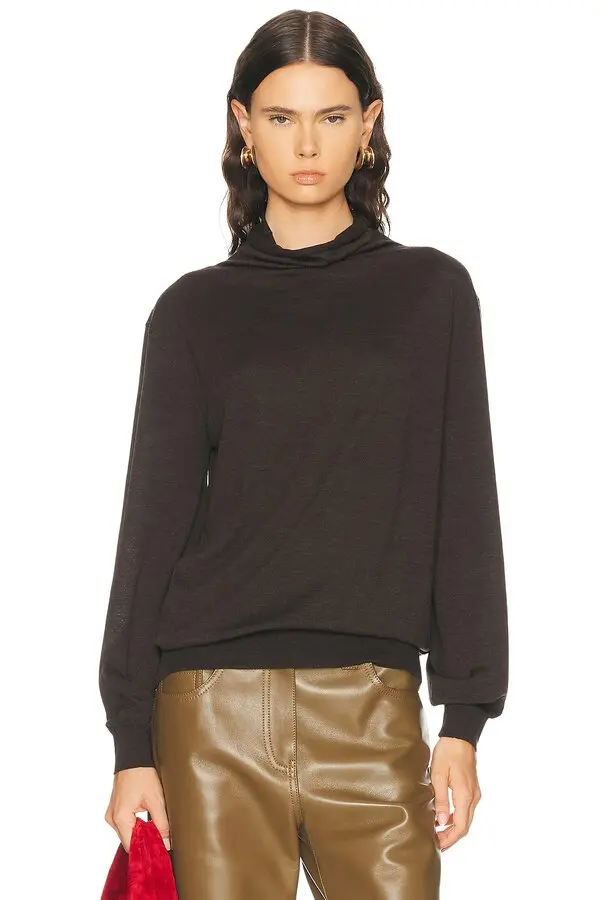 Khaite Annette Sweater In Brown - Espresso