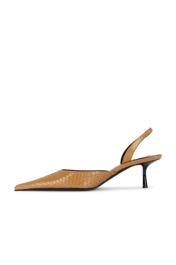 Saint Laurent Misty Python Slingback Pump - Pitty Brandy