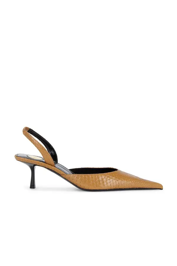 Saint Laurent Misty Python Slingback Pumps - Pitty Brandy