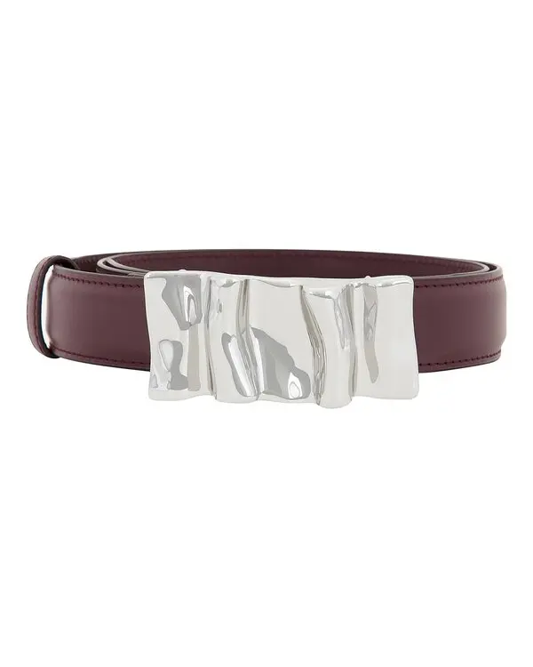 Altuzarra Organic Buckle Belt - Deep Cherry