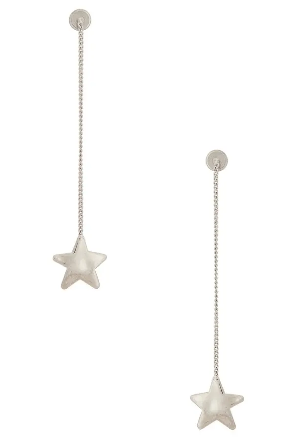 JIL SANDER Star Drop Earrings - Silver