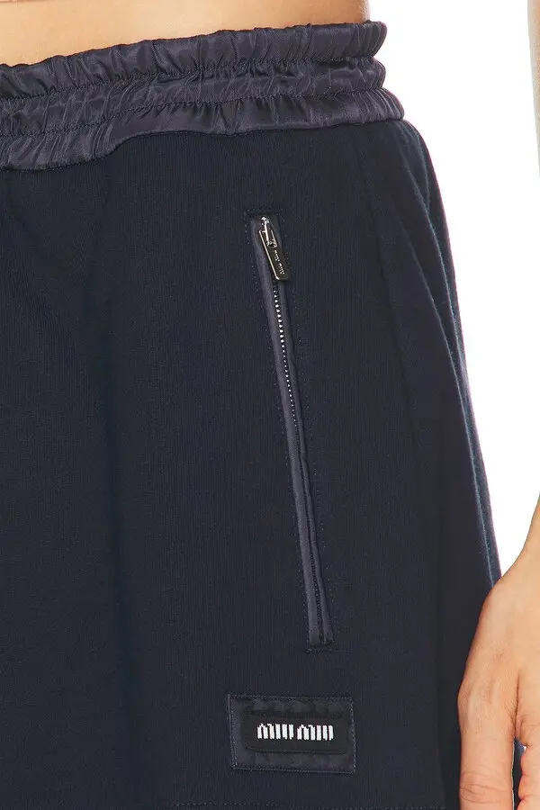 Miu Miu Felpa Nylon Skirt - Bleu