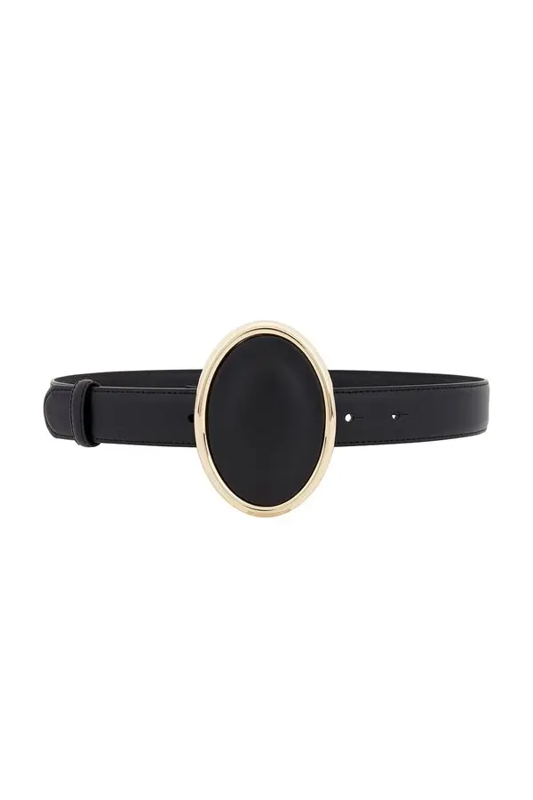 Altuzarra Calf Leather Belt With Gold-tone Hardware - Black