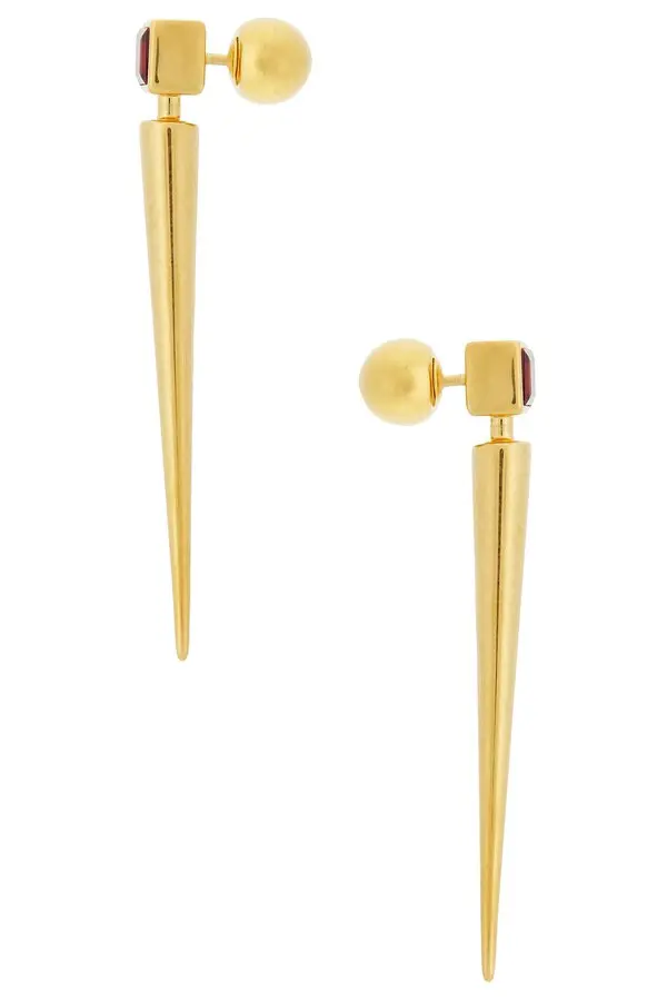 JIL SANDER Spike Earrings In Metallic