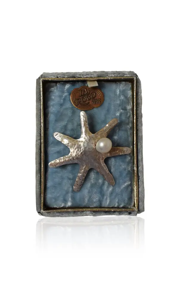 LUCIA ZOLEA Sterling Sea Star Pearl Brooch - Silver