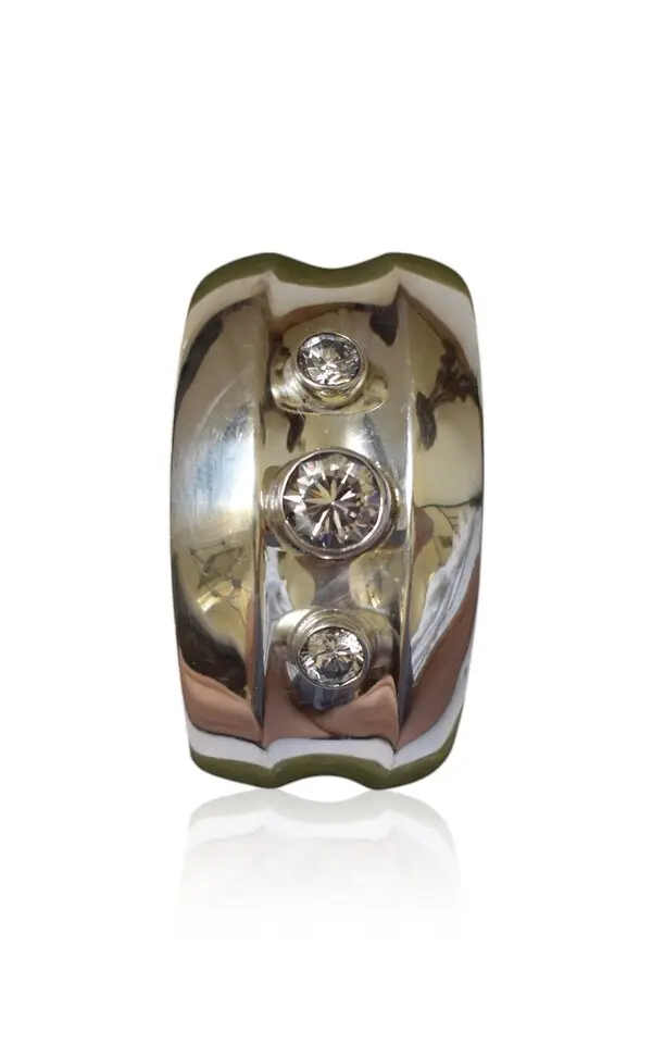 LUCIA ZOLEA Sterling Multi Glass Cabochon Cuff - Silver