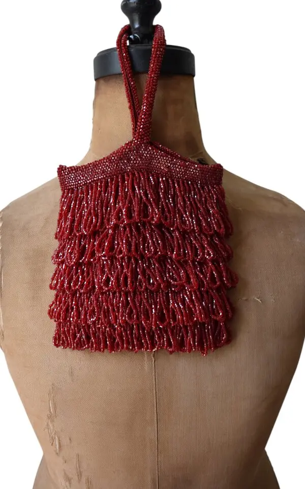 LUCIA ZOLEA Beaded Fringed Clutch