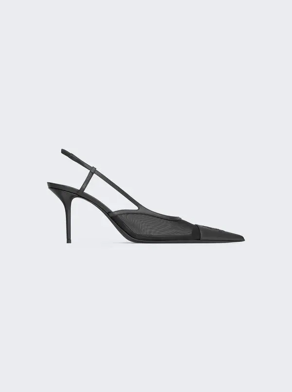 Saint Laurent Renée Slingback Pumps - Black