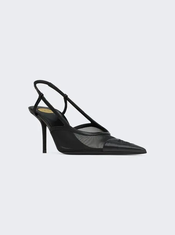 Saint Laurent Renãe Slingback Pumps - Black
