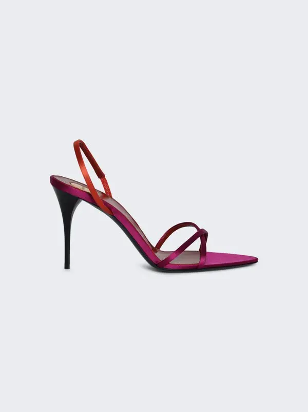 Saint Laurent Justify Slingback Sandals - Pink