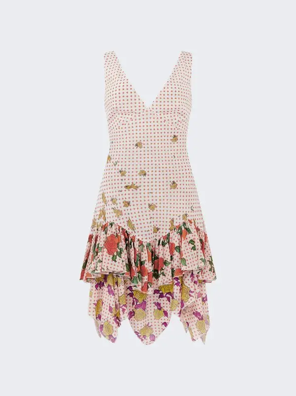 DONDE ESTEBAN Pajaritos Y Rosas Mini Dress