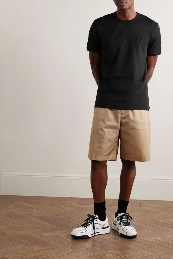 Dolce & Gabbana Slimfit Logoembroidered Cottonjersey Tshirt
