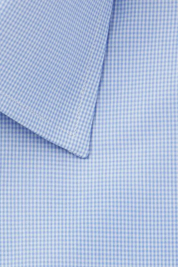 TOM FORD Slimfit Cutawaycollar Checked Cottonpoplin Shirt