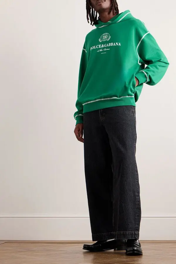 Dolce & Gabbana Oversized Logoprint Cottonjersey Hoodie