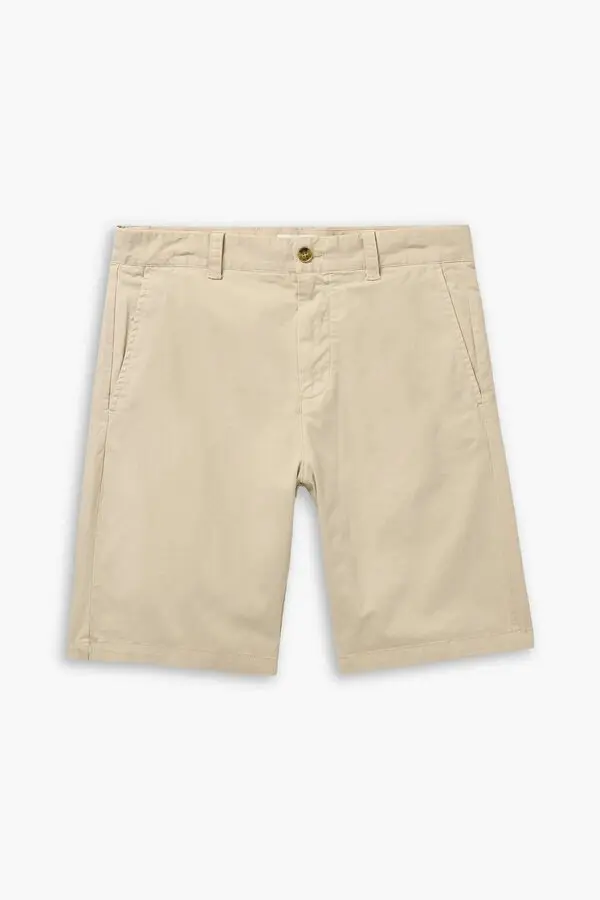 NN.07 Crown 1090 Straightleg Brushed Cottonblend Twill Shorts