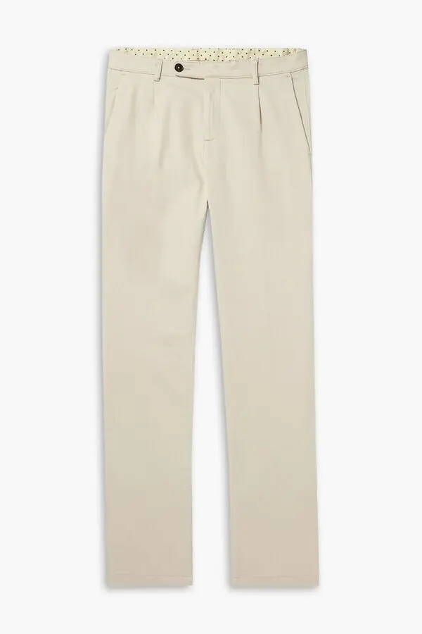 Massimo Alba Ionio2 Straightleg Pleated Cottonblend Twill Pants