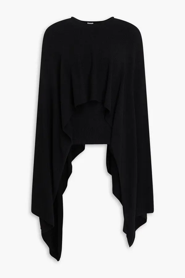 TOTEME Capeeffect Boucléknit Silk Sweater - Black
