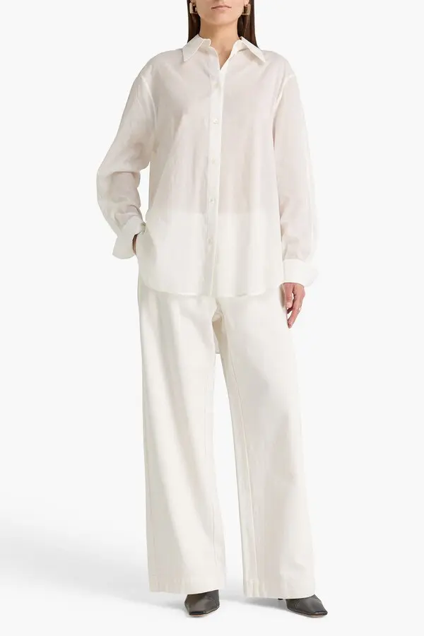 TOTEME Cotton And Lyocellblend Shirt - Ivory