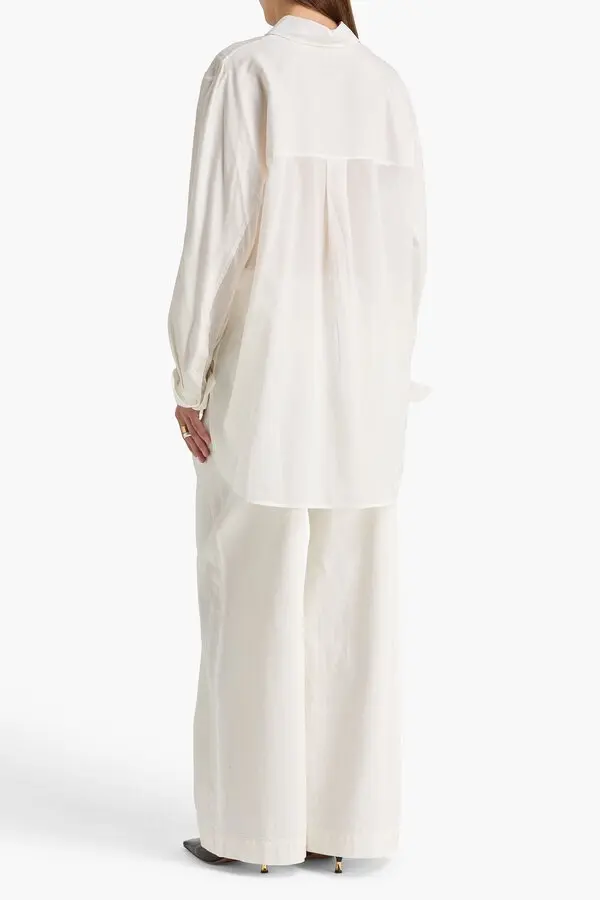 TOTEME Cotton And Lyocellblend Shirt - Ivory