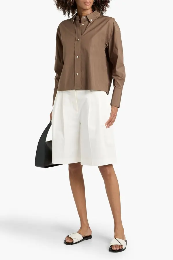 TOTEME Pleated Twill Shorts