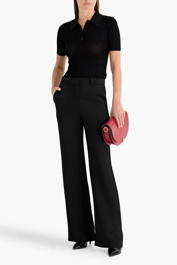 Victoria Beckham Pointelleknit Polo Shirt