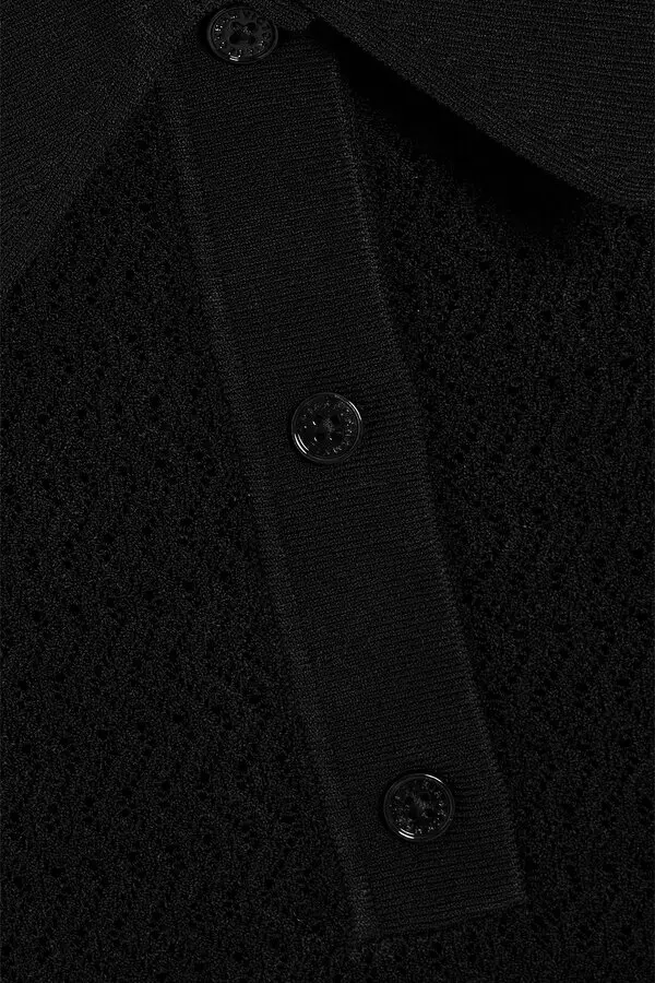 Victoria Beckham Pointelleknit Polo Shirt